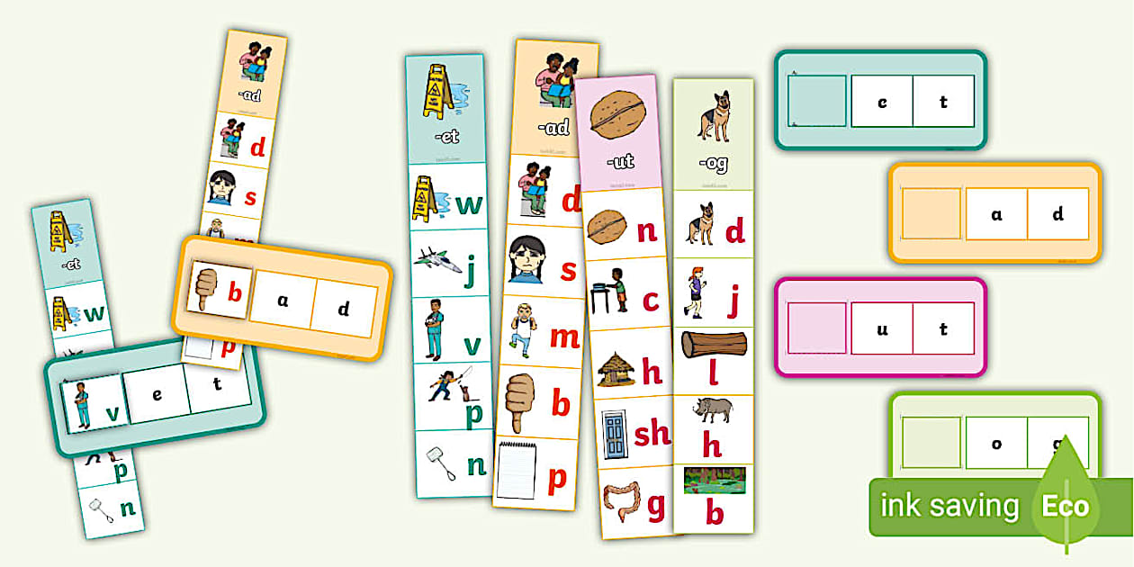 Phonics Rulers (-et, -ad, -ut, -og sounds) | Twinkl - Twinkl