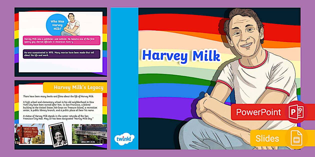 All About Harvey Milk PPT | Pride Month | Twinkl USA