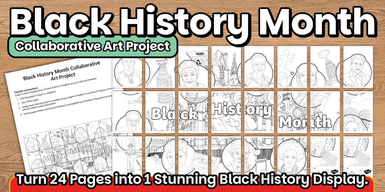 Black History Month Collaborative Colouring Activity