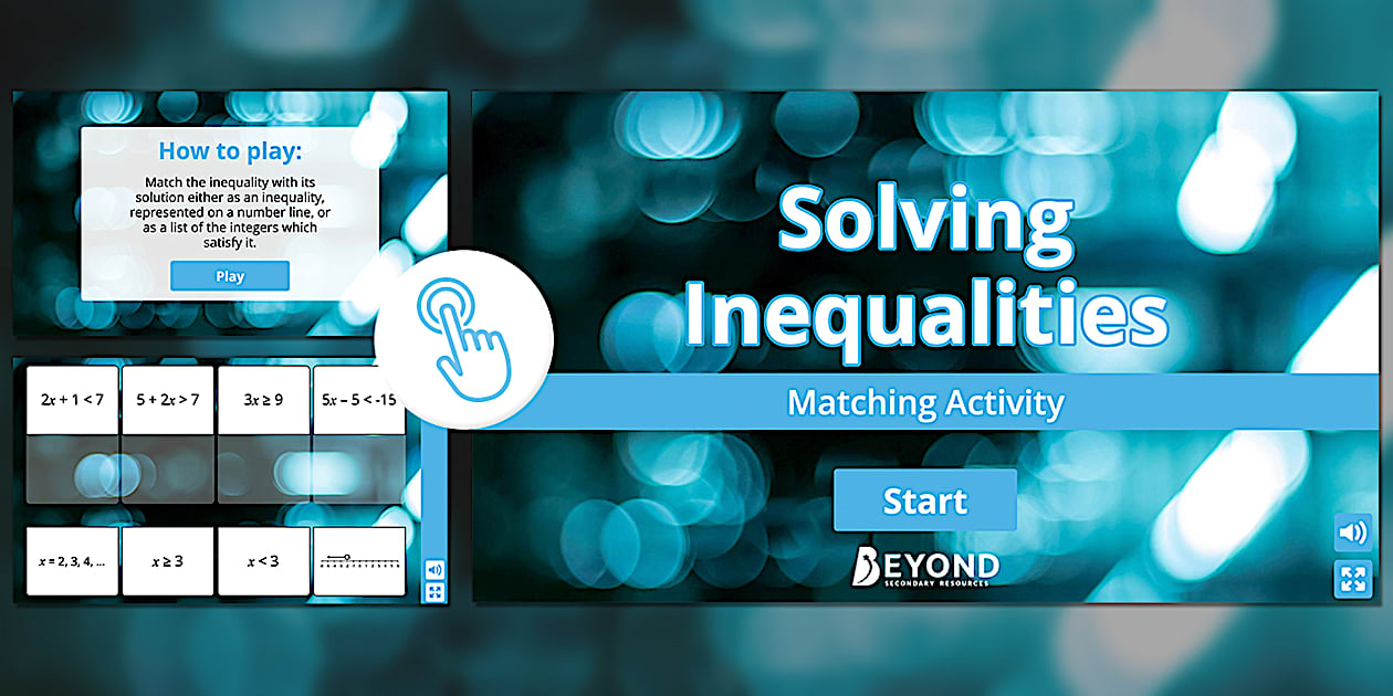 👉 Linear Inequalities Activity | GCSE Algebra | Beyond Maths