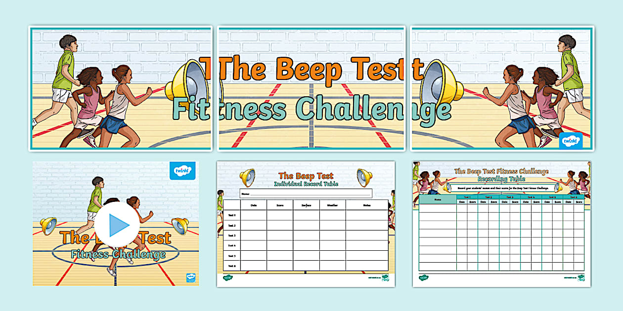 Beep Test Fitness Challenge Resource Pack (teacher made)