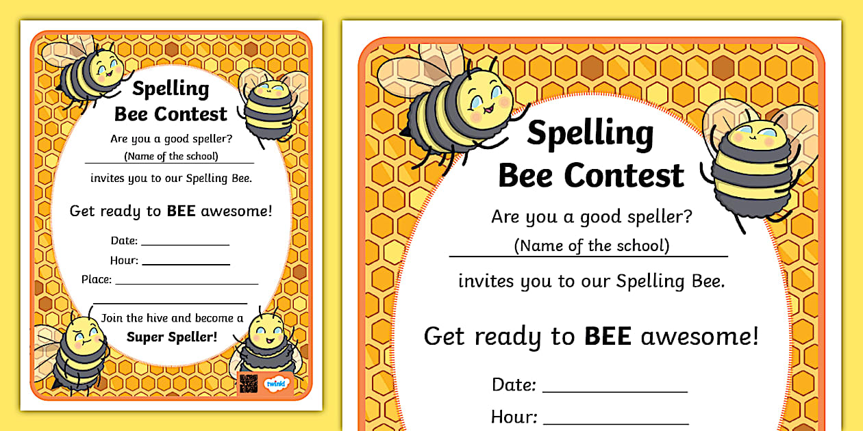 Spelling Bee - Convocatoria (teacher made) - Twinkl