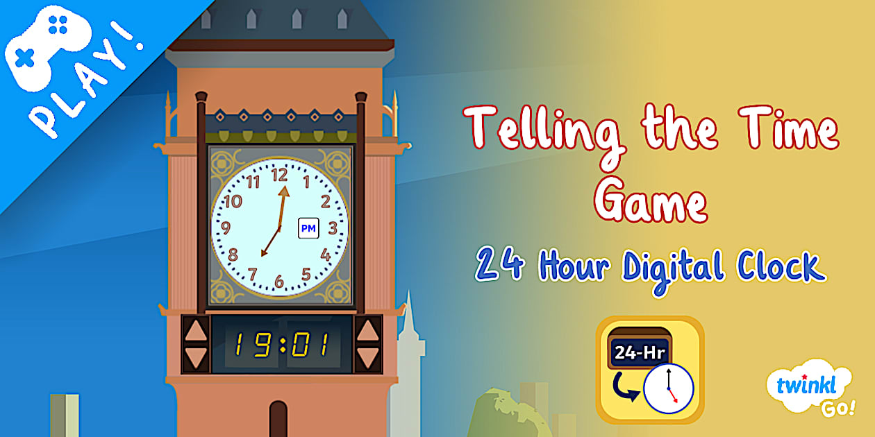 👉 24 Hour Digital and Analogue Time Telling Clock