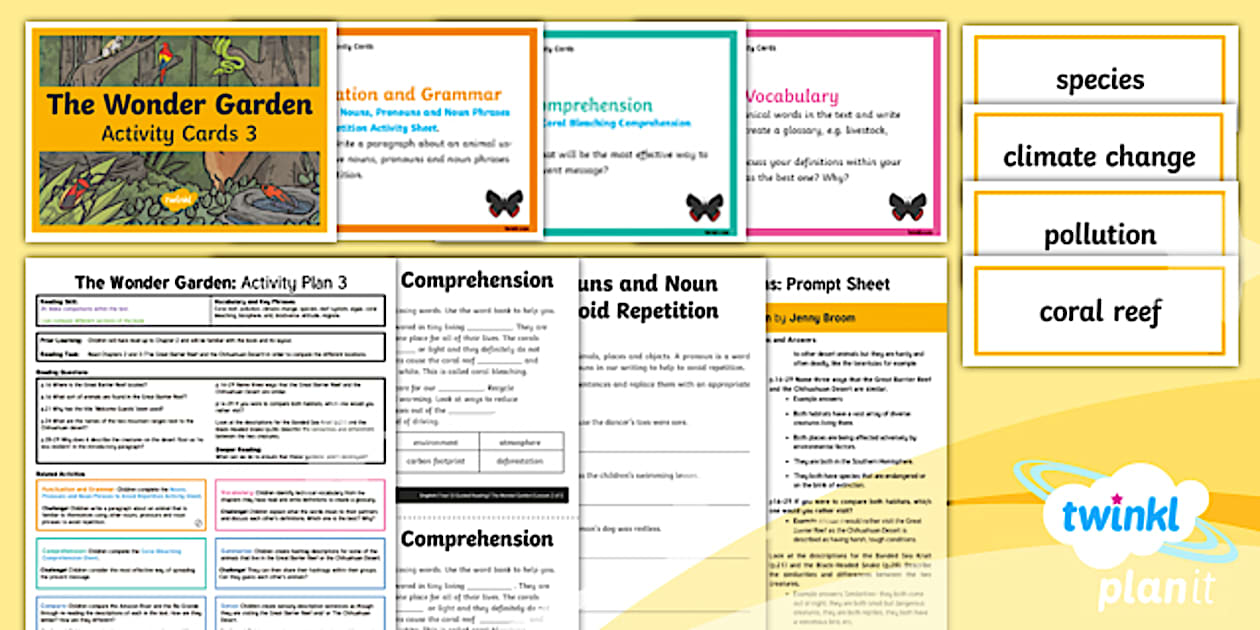 The Wonder Garden Guided Reading 3 Y5 to Support Teaching On ‘The Wonder