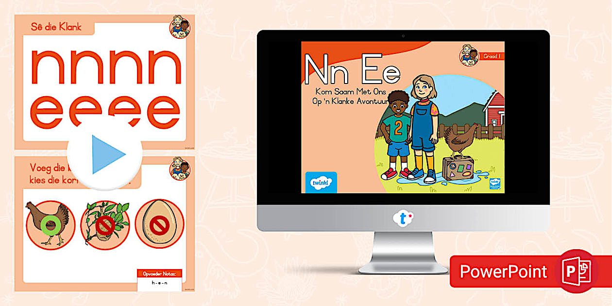Graad 1 Klanke Lesaanbieding e, n (Teacher-Made) - Twinkl