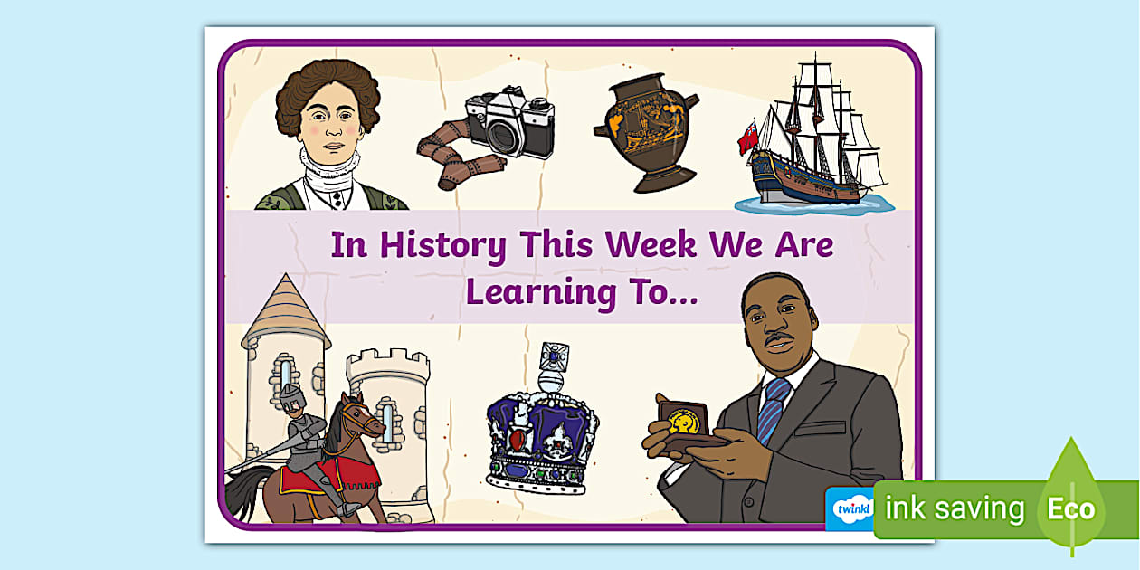 👉 In History this Week Display Poster - Twinkl
