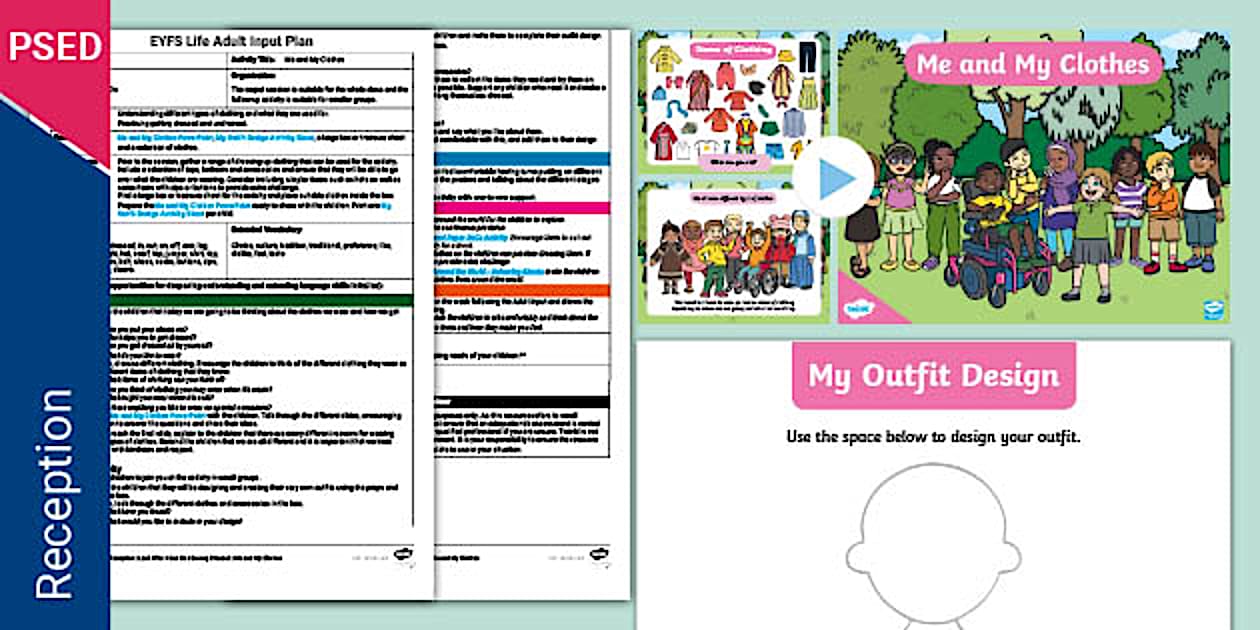 PSED Me and My Clothes Adult Input Plan and Resource Pack