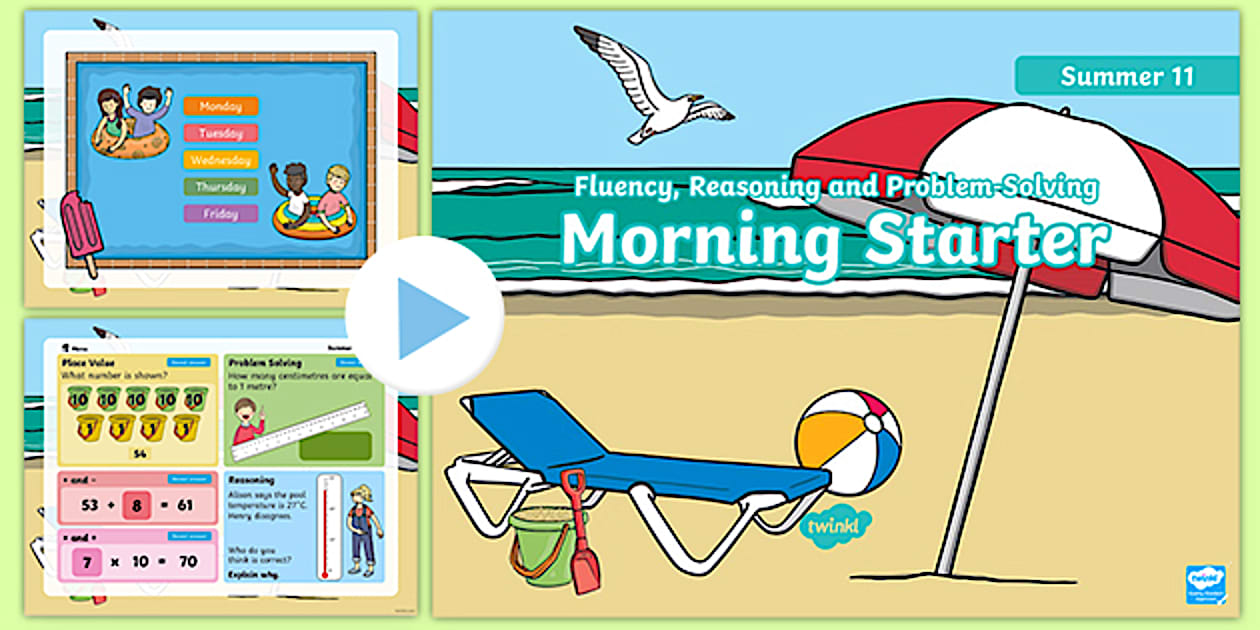 Year 2 Maths Summer Morning Starter PowerPoint 11 - Twinkl