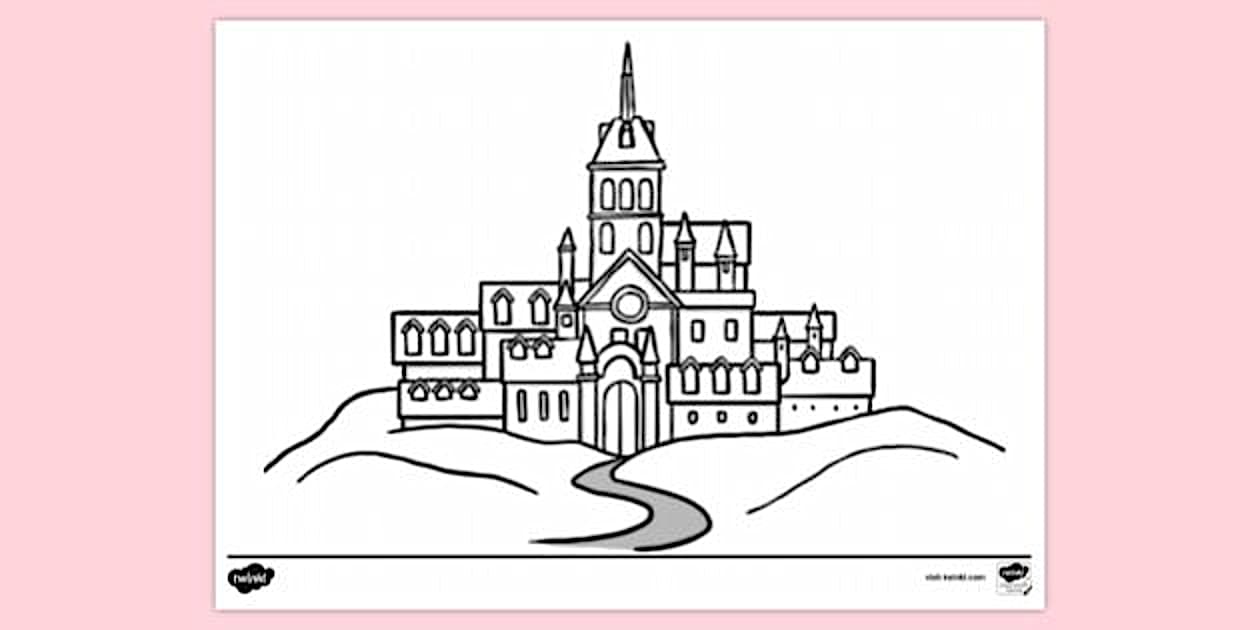 Palace Colour Colouring Sheet | Colouring Sheets - Twinkl