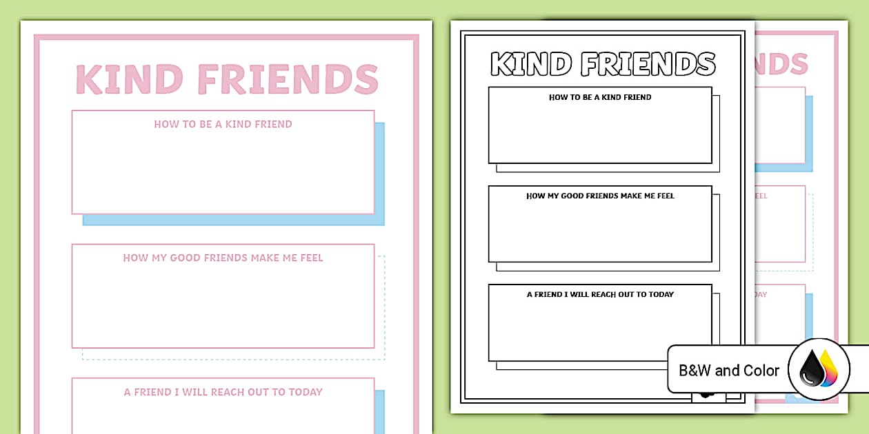What Makes a Good Friend Worksheet | Resource | Twinkl USA
