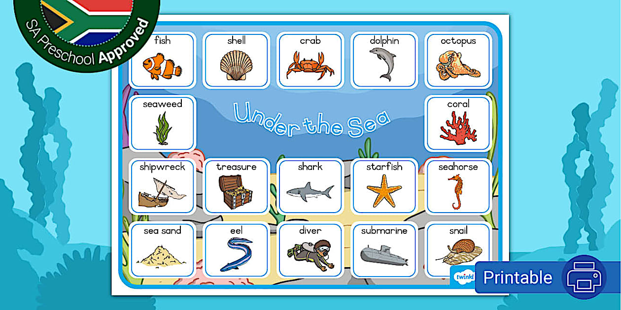 Editable Under the Sea Communication Mat (teacher made)