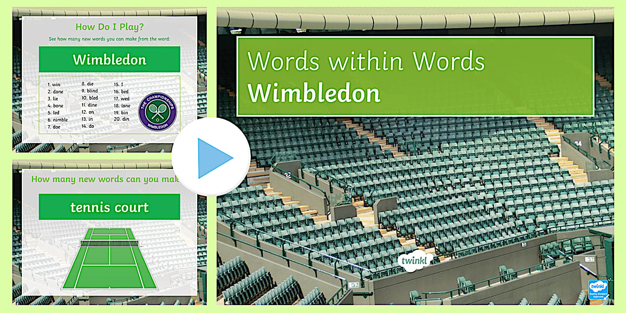 Wimbledon Word Game PowerPoint (teacher made) - Twinkl