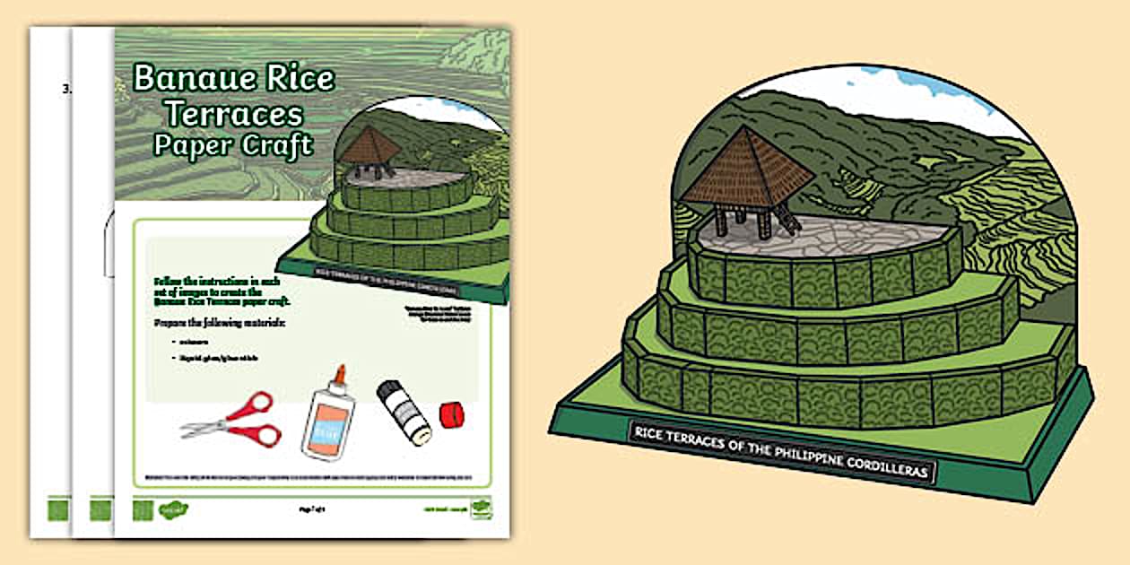 Banaue Rice Terraces Paper Craft | Kinder - Grade 1 | Twinkl