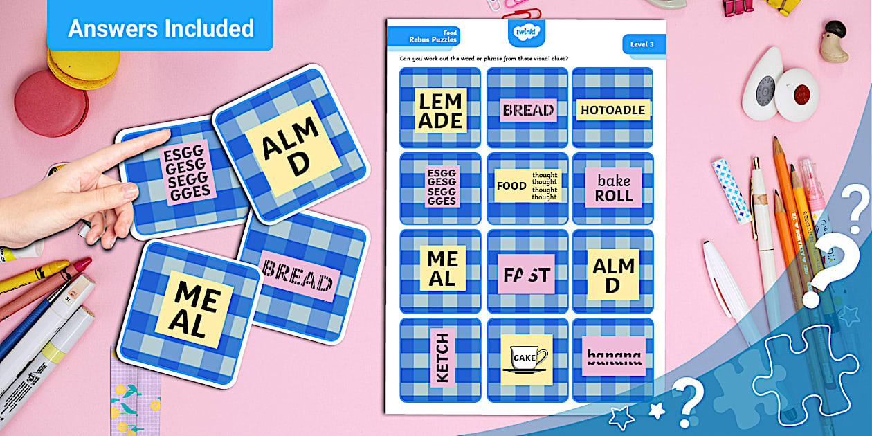 Food-Themed Rebus Puzzles PowerPoint - Twinkl - Kids Puzzles
