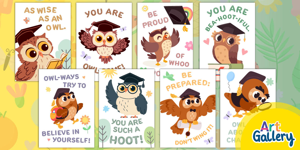 Owl Motivational Posters - Twinkl
