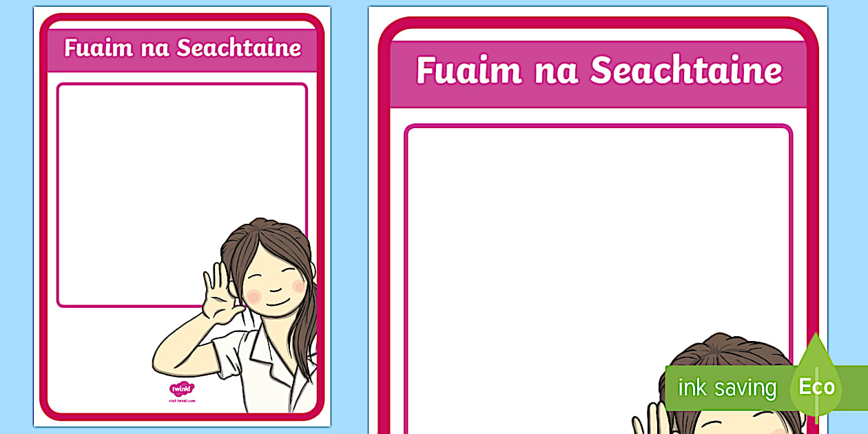 Fuaim na Seachtaine Display Poster | Gaeilge | Twinkl