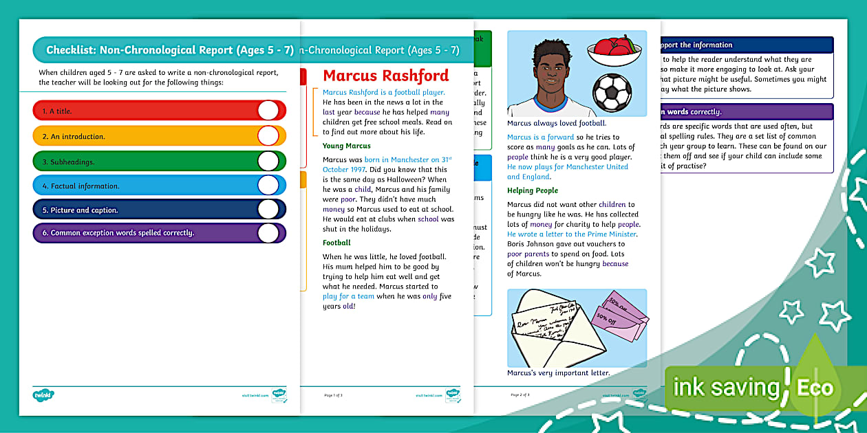 Example Text Pack for Parents: Non-Chronological Report (Ages 5 - 7)