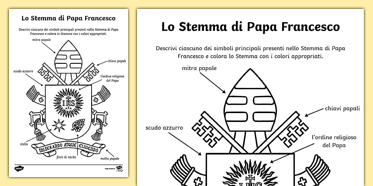 Lo Stemma di Papa Francesco (Teacher-Made) - Twinkl