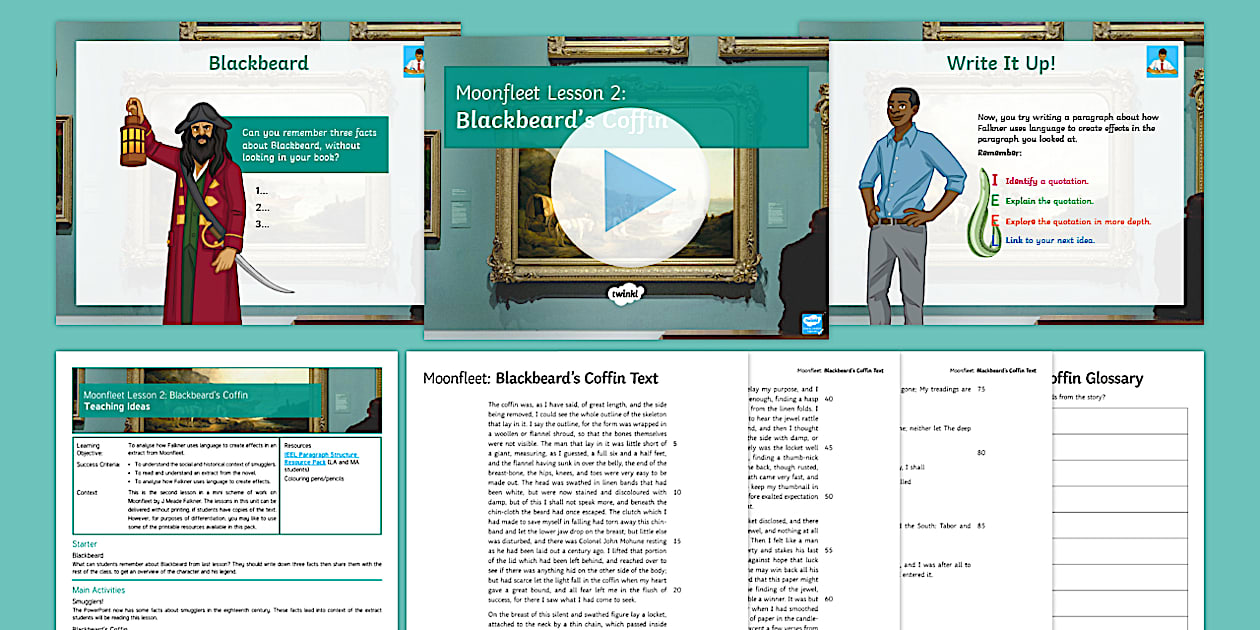 'Moonfleet' Lesson 2: Blackbeard's Coffin Lesson Pack