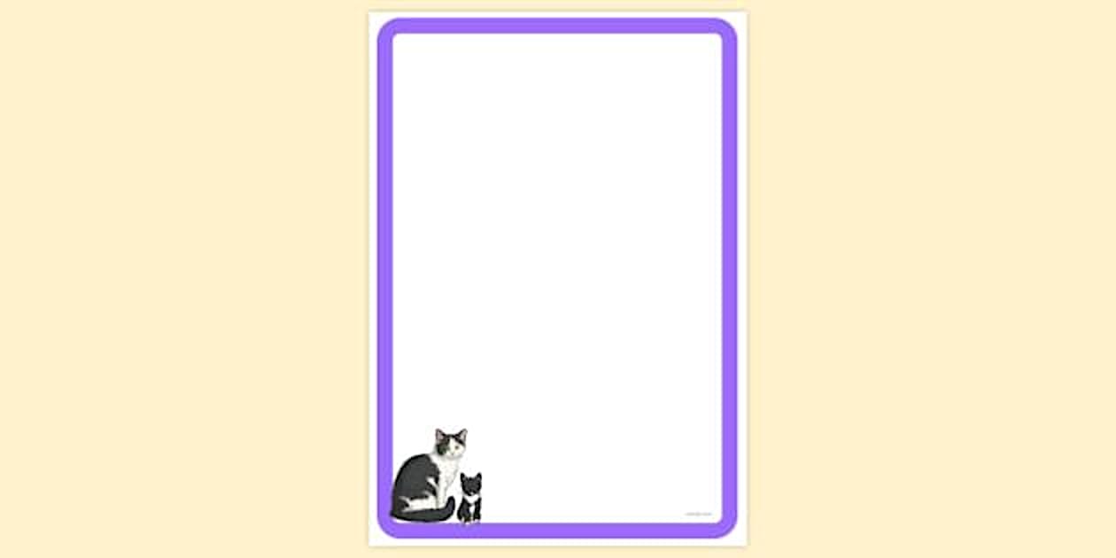 Kitten and cat Page Border | Page Borders | Twinkl - Twinkl