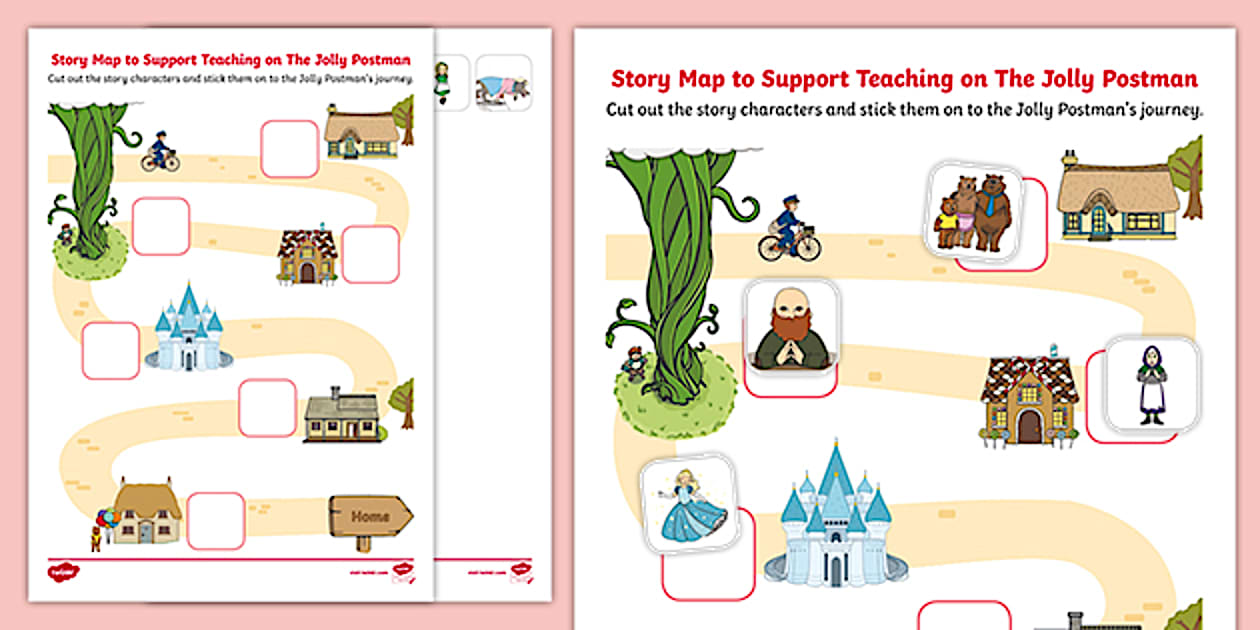 Story Map to Support Teaching on the Jolly Postman - Twinkl
