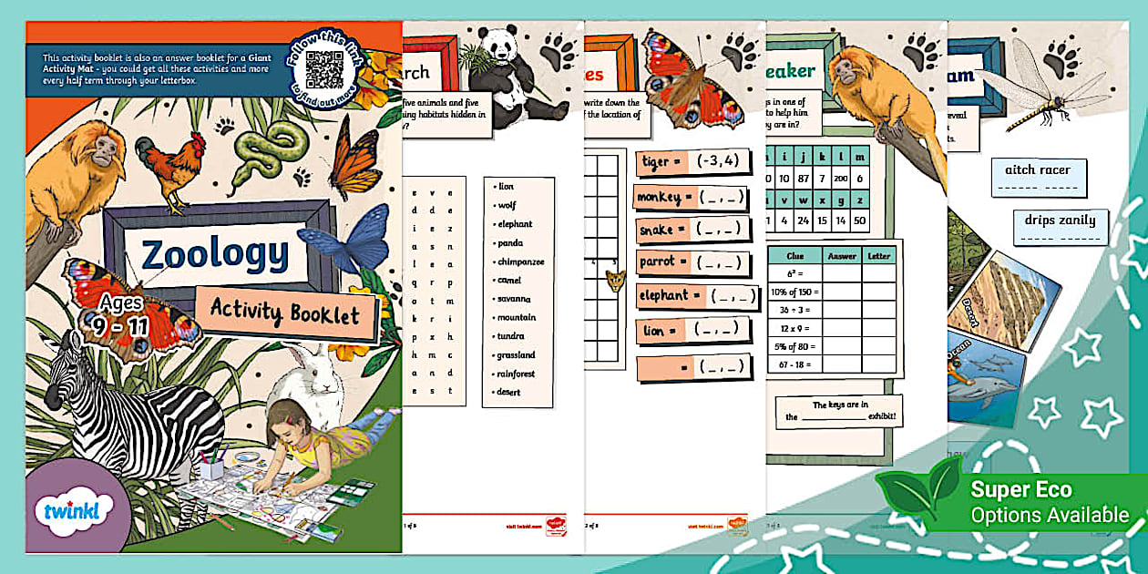 Zoology Activity Booklet 9 to 11 years