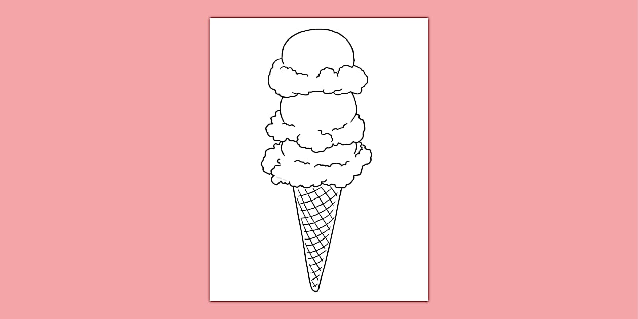 Fun Ice Cream Coloring Sheet for Kids | Twinkl USA - Twinkl