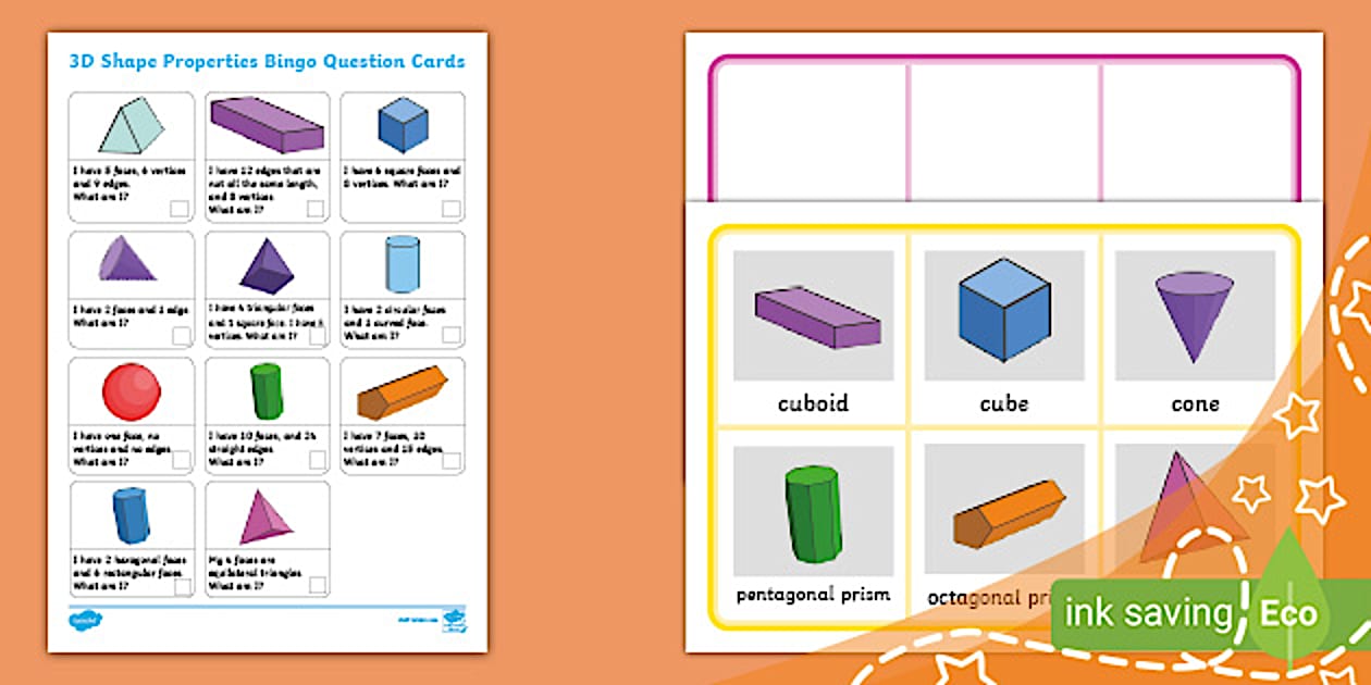 👉 3D Shapes Bingo (teacher made) - Twinkl