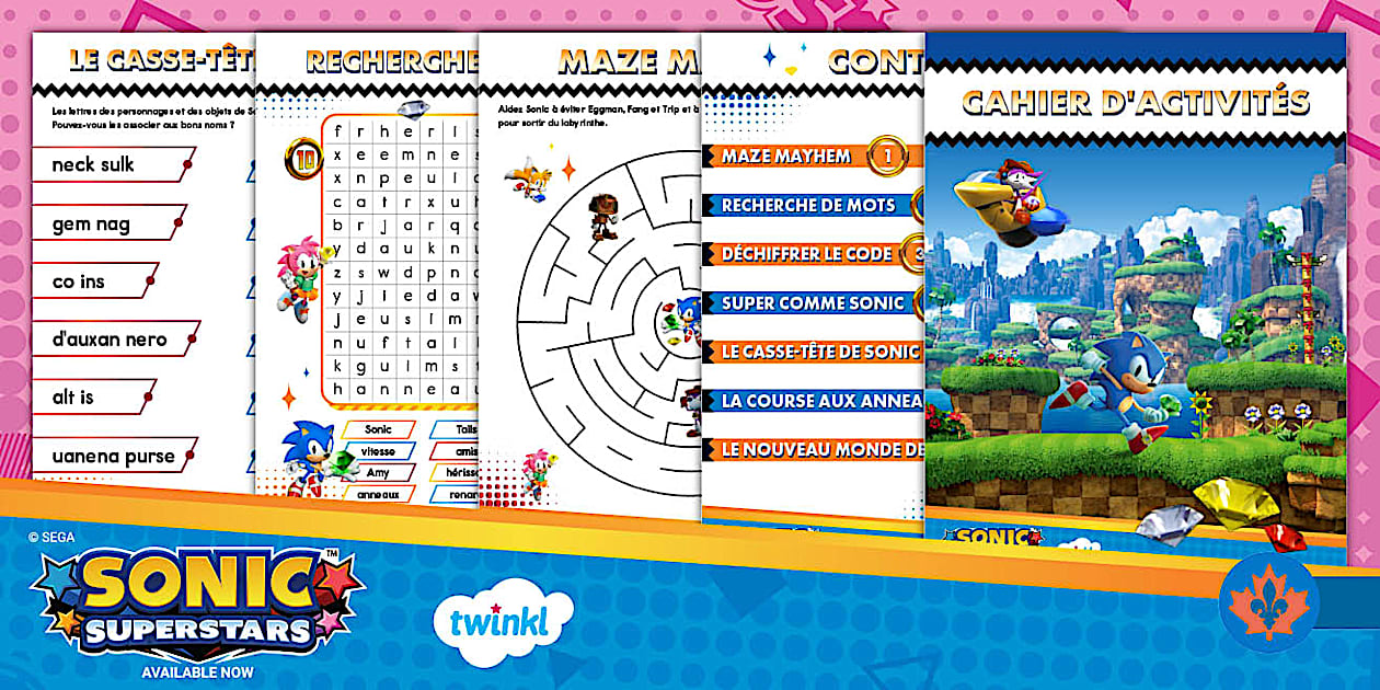 FREE! - Sonic: Activity Booklet for K-Grade 2 French