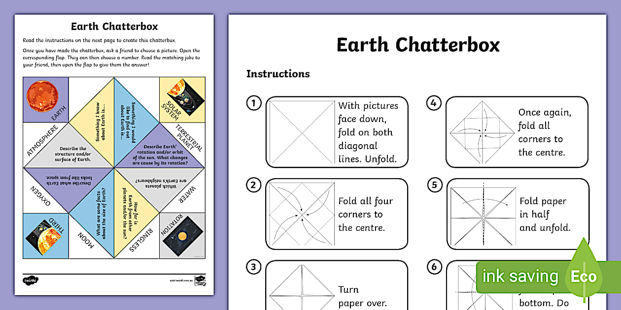 Earth Chatterbox - Primary Aged Students (teacher made)