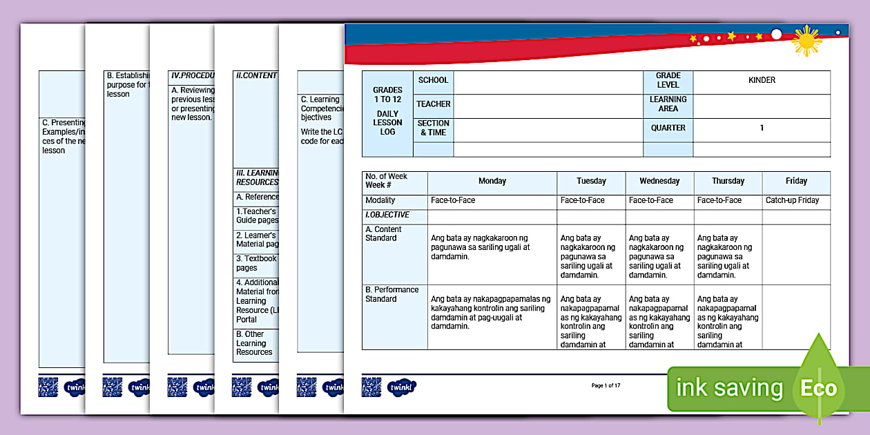 MELC-based Kindergarten Lesson Plan for Quarter 1 Week 1