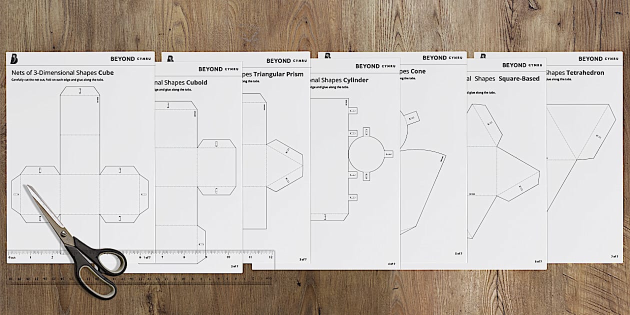 Beyond Cymru: Nets of 3-Dimensional Shapes (teacher made)