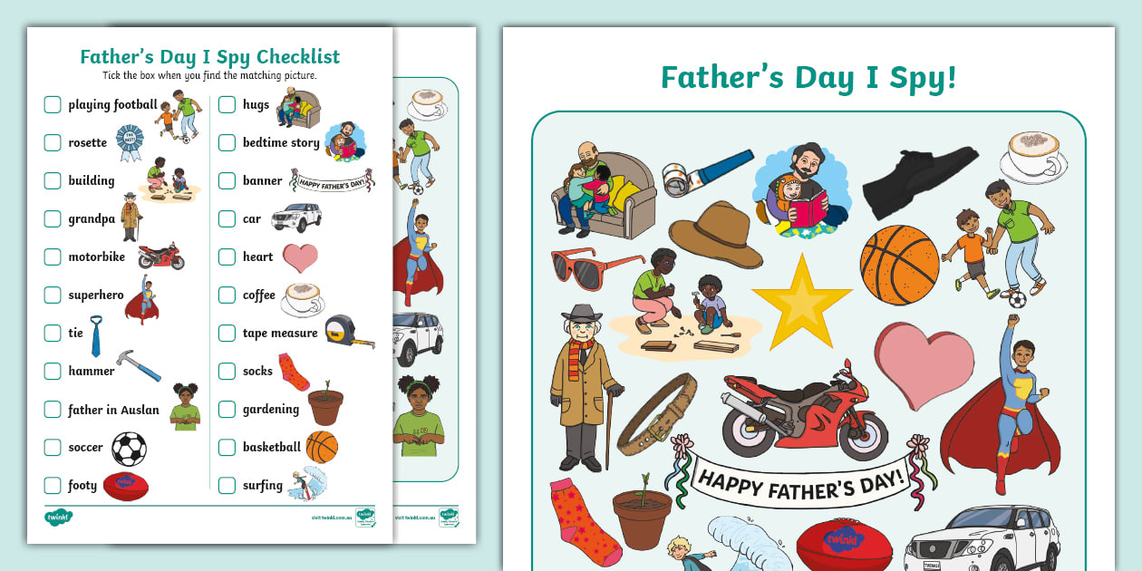 Father's Day I Spy (teacher made) - Twinkl