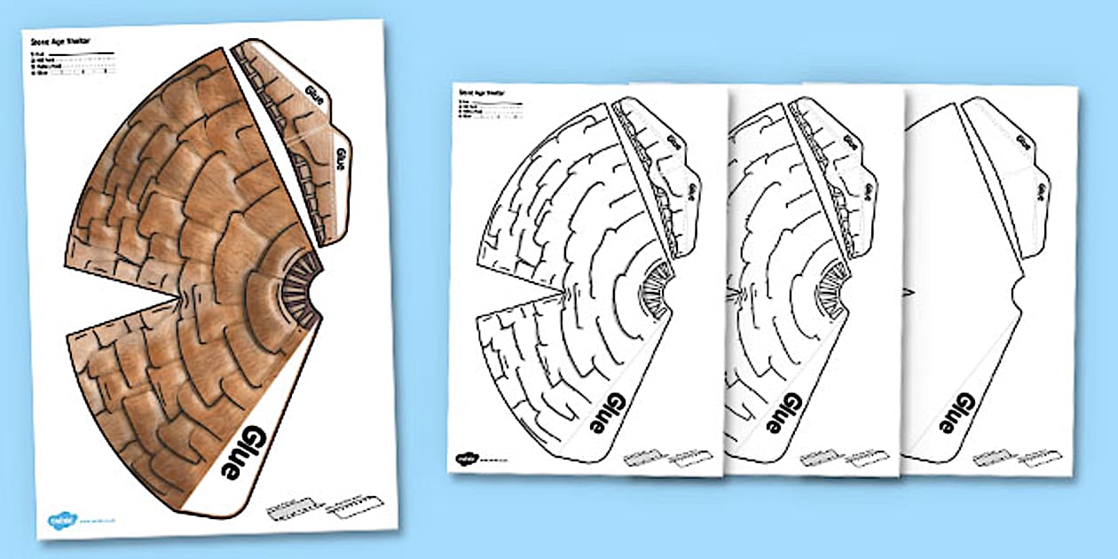 Stone Age Paper Model | How to Make a Stone Age House