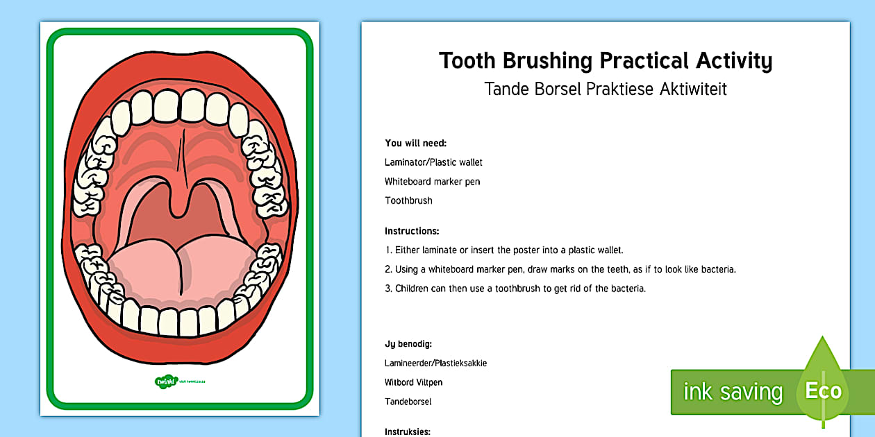 Teeth Brushing Practical Activity (teacher made) - Twinkl