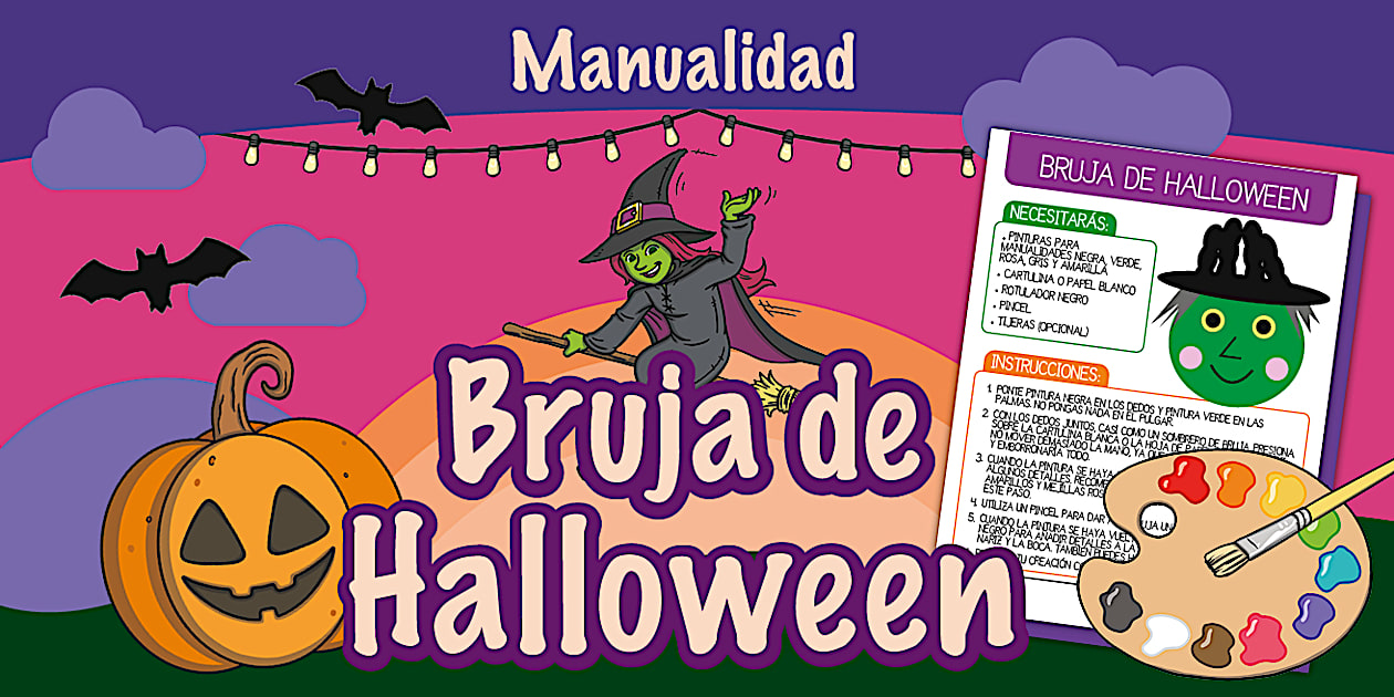 Manualidad: Bruja de Halloween - Educación Infantil