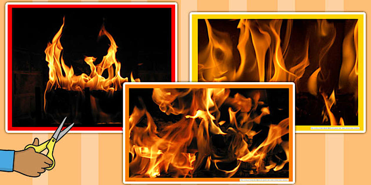Fire Photo Cut Outs (teacher made) - Twinkl
