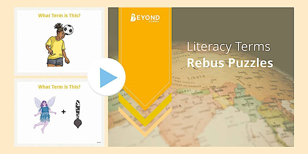 Literacy Terms Rebus Puzzle (teacher made) - Twinkl