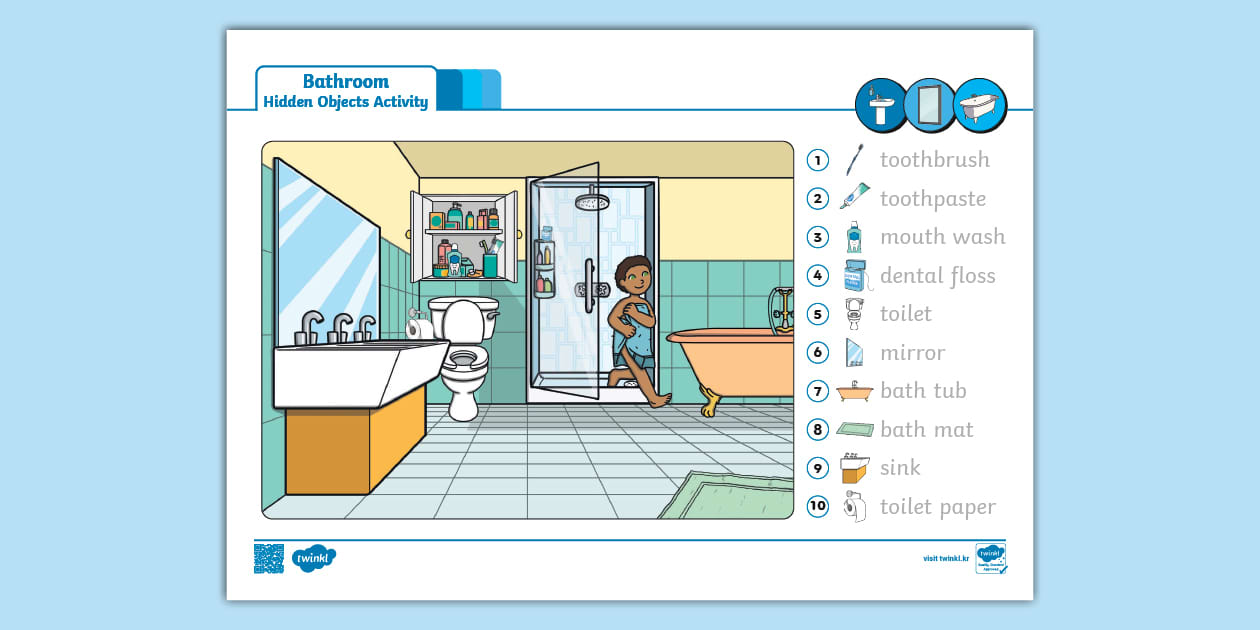 04 Teacher I Am Done | Bathroom Spot the Difference and Write Activity