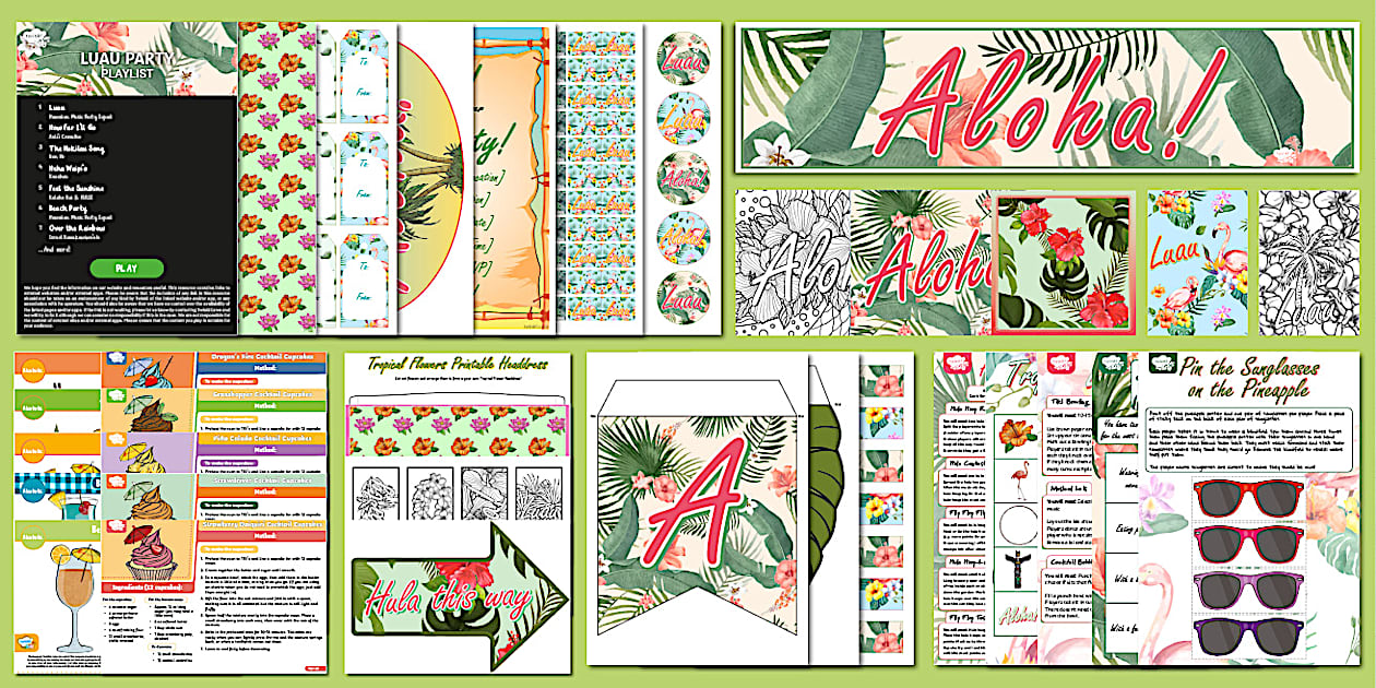 Luau Party Pack | Twinkl Party (teacher made) - Twinkl