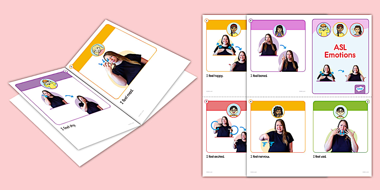 Sign Language Feelings Printable Reader | Twinkl USA