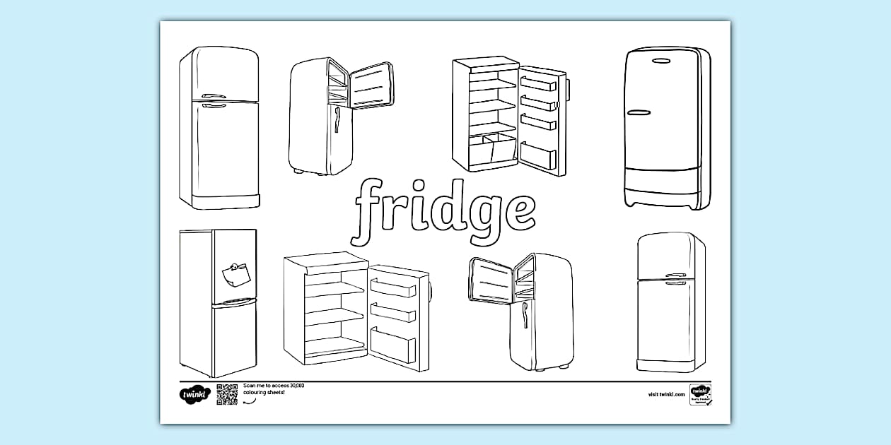 Fridge Doodle Colouring Page (creat de profesori) - Twinkl