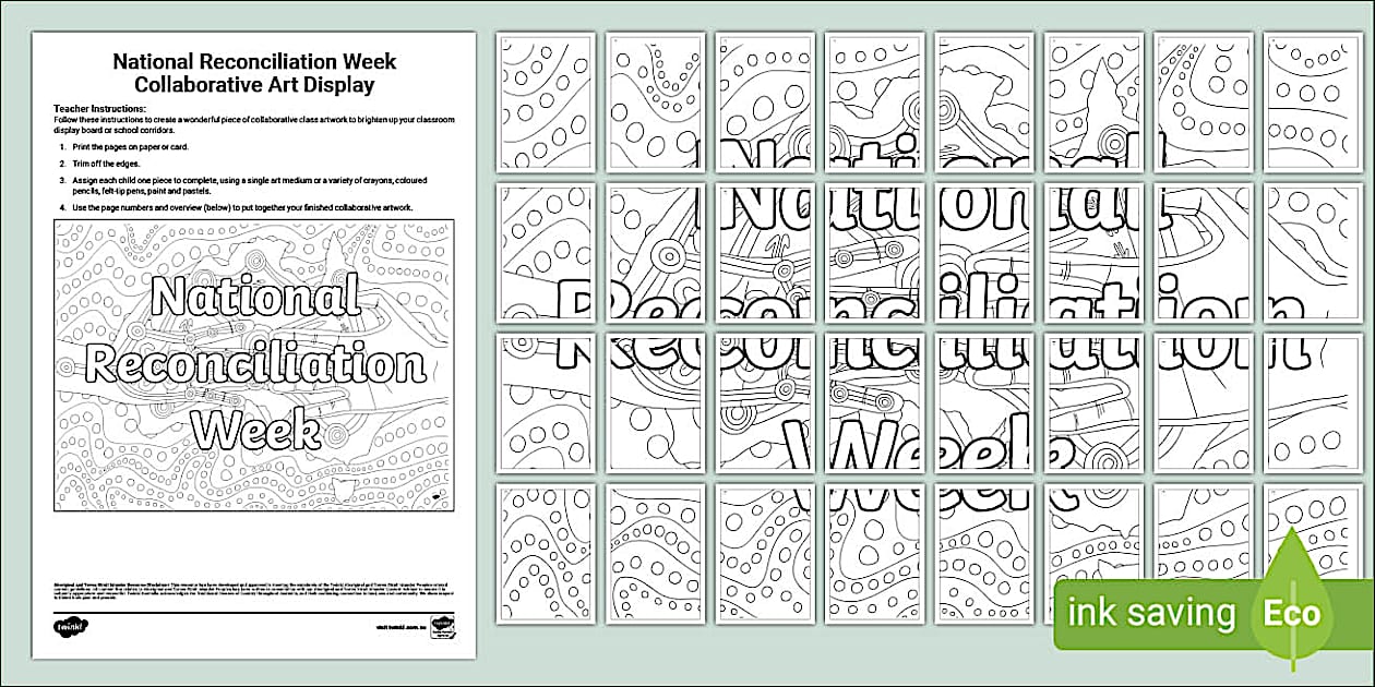National Reconciliation Week Collaborative Colouring Sheets