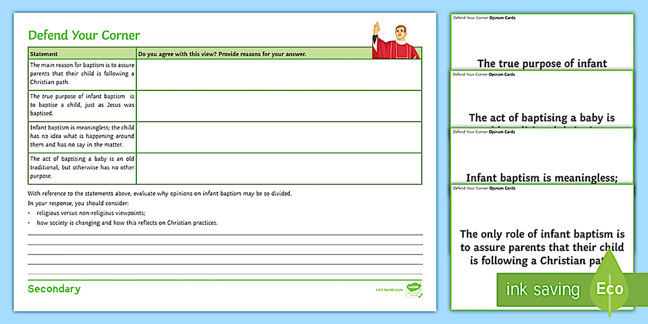 Infant Baptism Worksheet / Worksheets - Twinkl