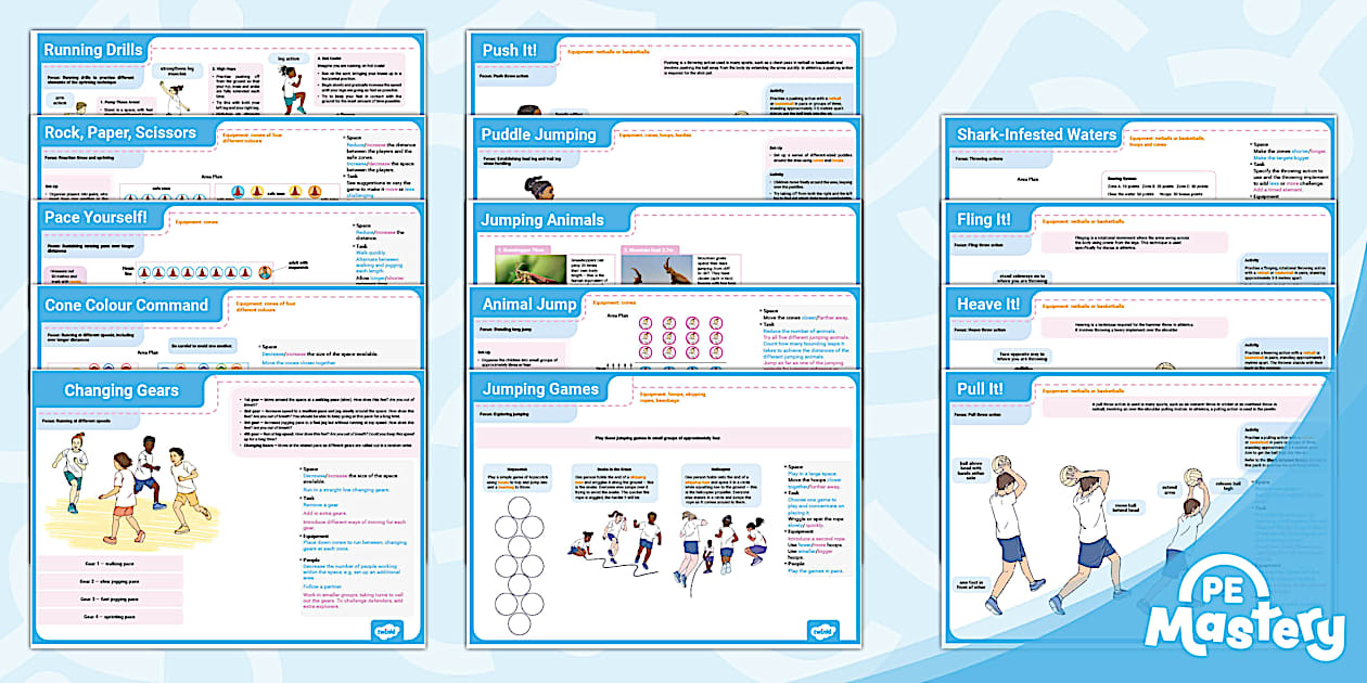 PE Mastery: Year 3 Run, Jump, Throw Activities Pack - Twinkl