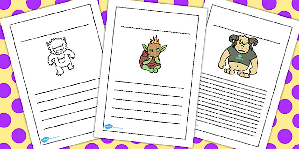 Monster Writing Frames (teacher made) - Twinkl