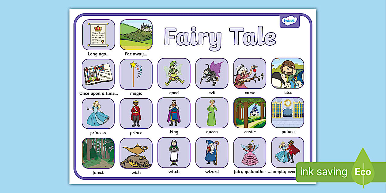 Fairy Tale Word Mat - ESL Fairy Tale Vocabulary - Twinkl