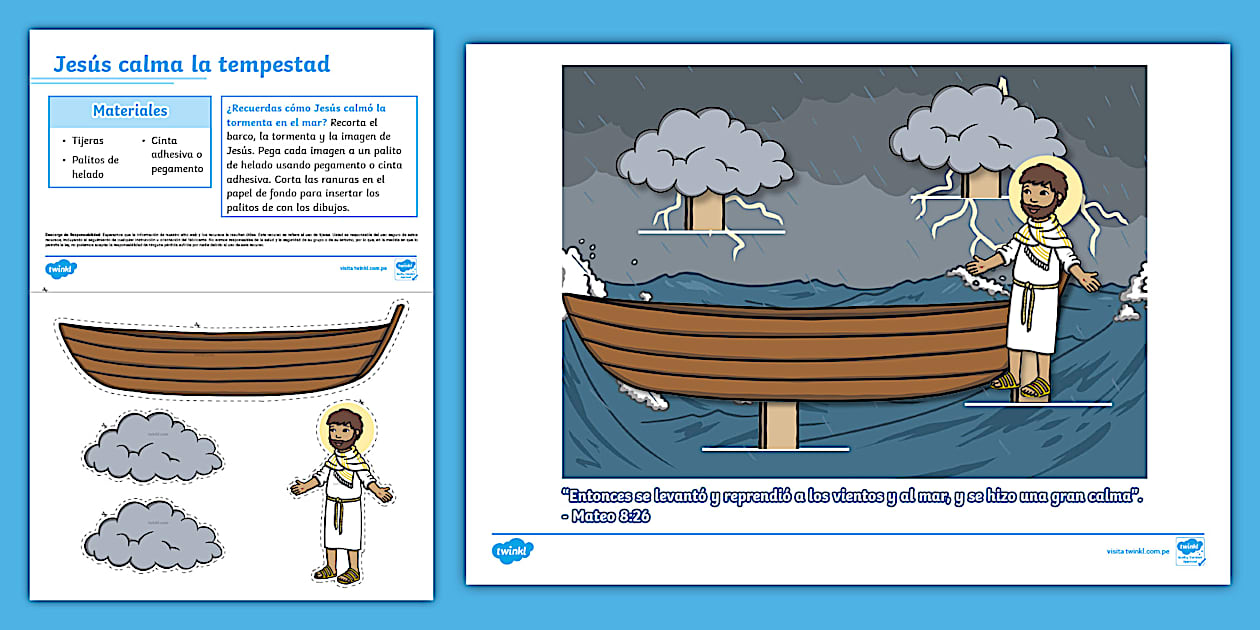 Manualidad: Jesús calma la tempestad | Recursos Twinkl
