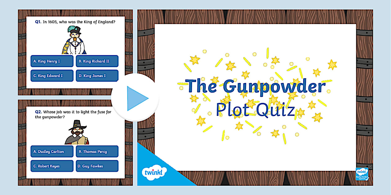The Gunpowder Plot Quiz PowerPoint KS2 - Twinkl