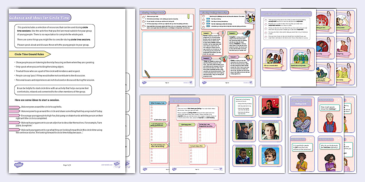 Sharing Your Feelings Circle Time UKS2 Activity Pack